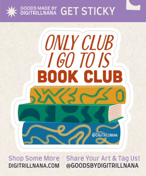 Book Club Only Sticker – Makers of Maryland