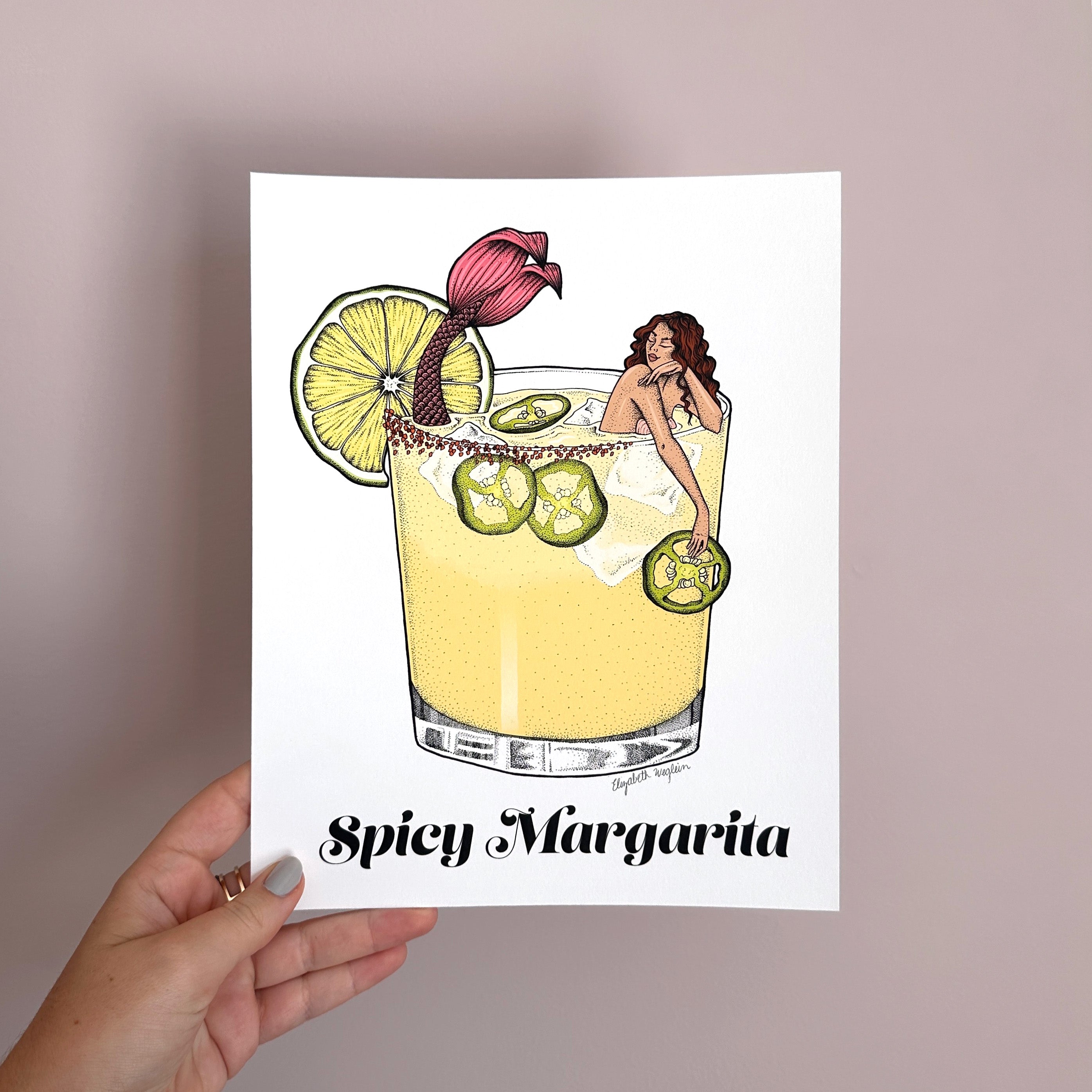 Spicy Margarita Mermaid Art Print – Makers of Maryland